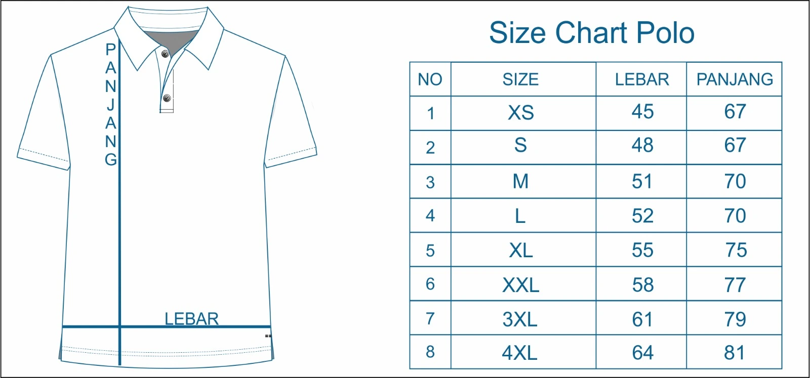 ukuran kaos polo polza | Polza Konveksi Semarang Terbaik Harga Bersahabat